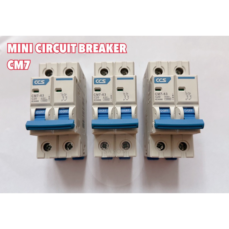 MIni Circuit Breaker CM7 2P 20A มินิเซอร์กิตเบรกเกอร์ | Shopee Thailand