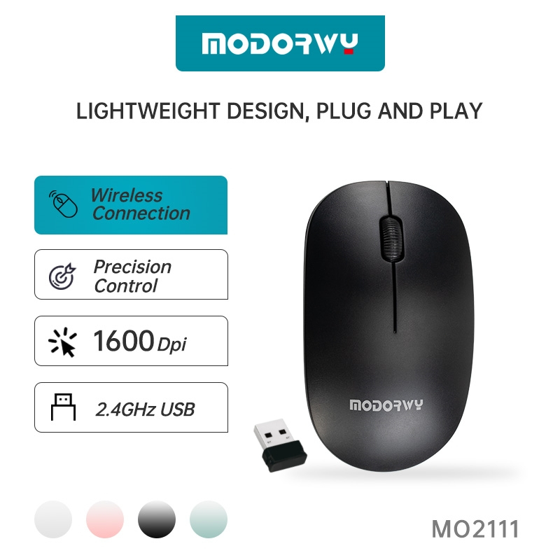 Modorwy เมาส์ไร้สาย เมาส์บลูทูธ mouse wireless ปุ่มเสียงเงียบ พร้อมตัว ...