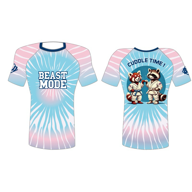 “Beast Mode”short sleeve BJJ no gi rash guard cuddle time！ | Shopee ...