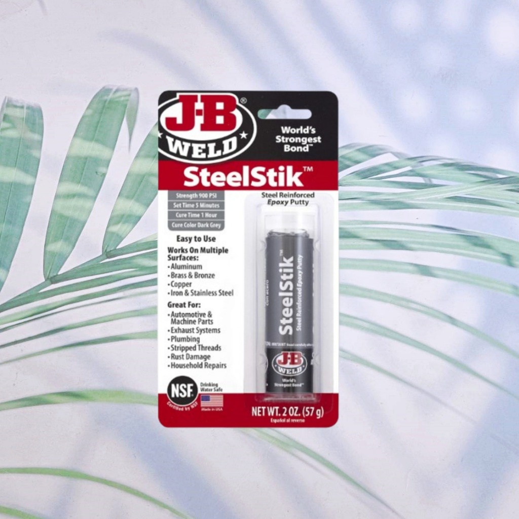 (J-B Weld®) SteelStik Steel Reinforced Epoxy Putty Stick, Dark Grey 57g ...