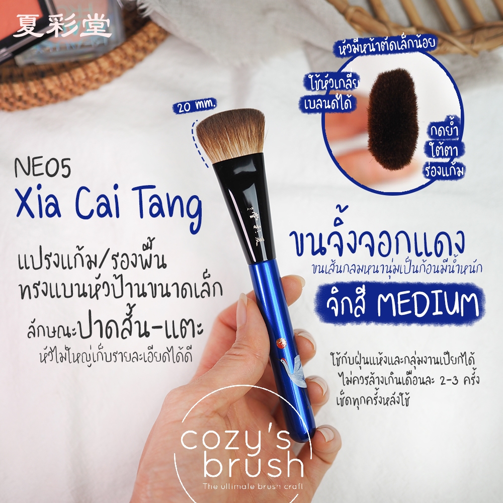 [Red Fox] Xia Cai Tang - NE05 Cheek/Foundation Brush | Shopee Thailand