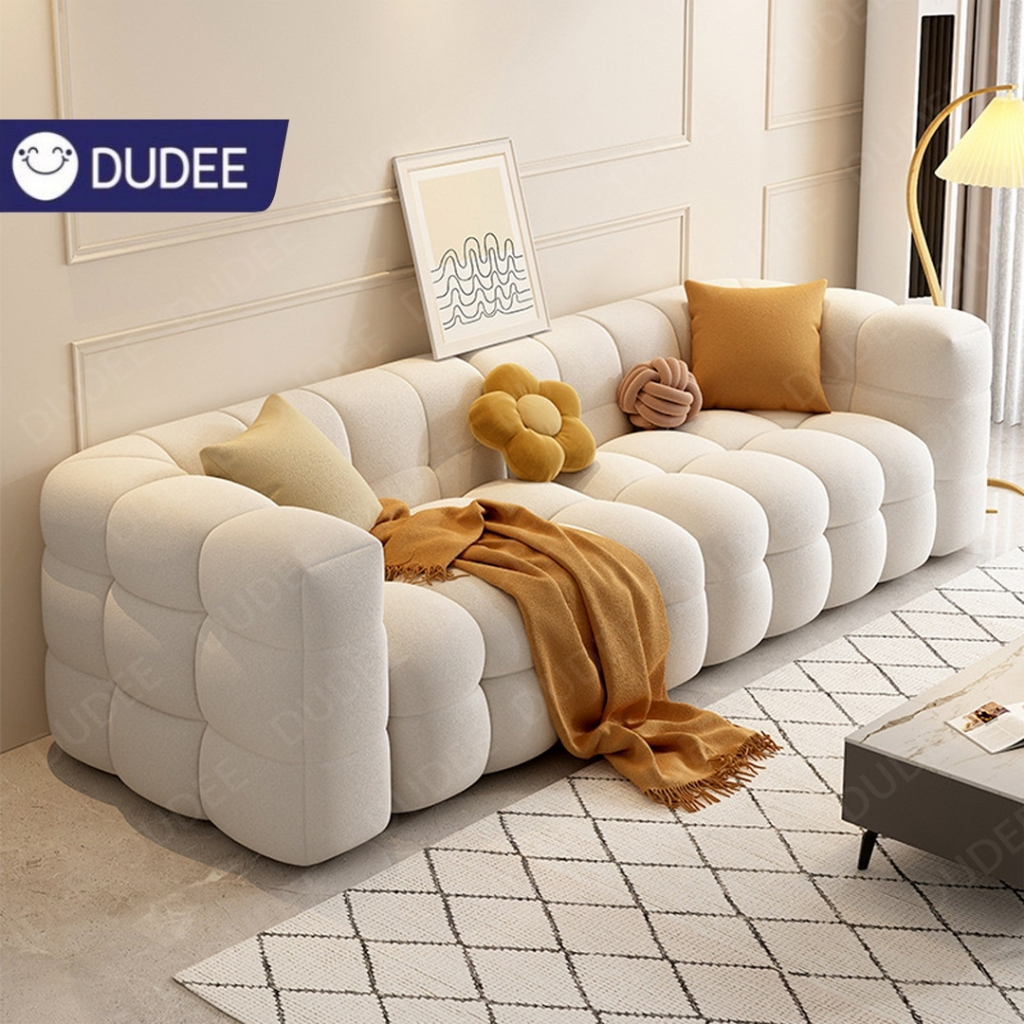 DUDEE โซฟา รุ่น SF-70 ดีไซน์ 3มิติ ทรงโค้งมน สไตล์มินิมอล ผ้าขนแกะเทียม นุ่มสบาย สวยงาม ทันสมัย ...