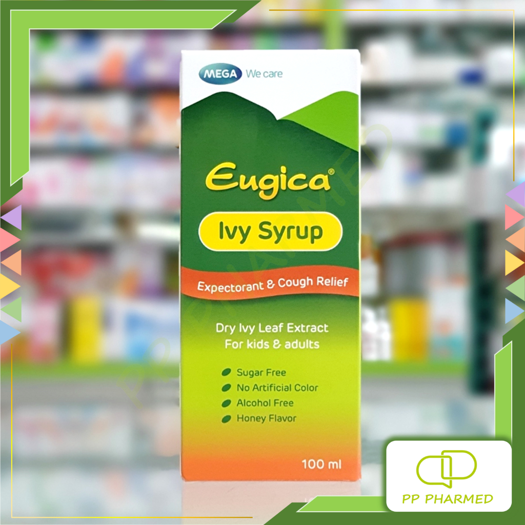 Mega Eugica ไซรับ แก้ไอ ขับเสมหะ Ivy Syrup Expectorant & Cough Relief ...