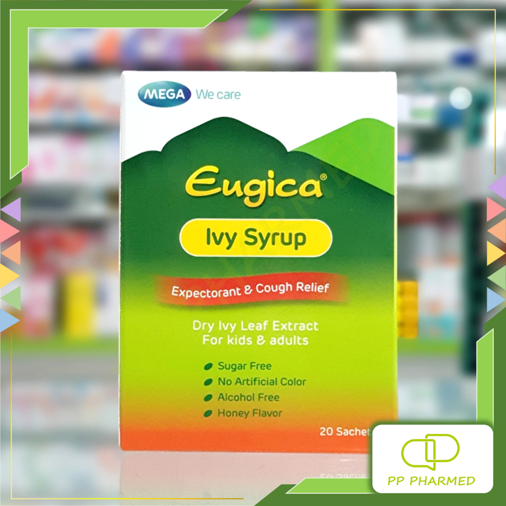 Mega Eugica ไซรับ แก้ไอ ขับเสมหะ Ivy Syrup Expectorant & Cough Relief ...