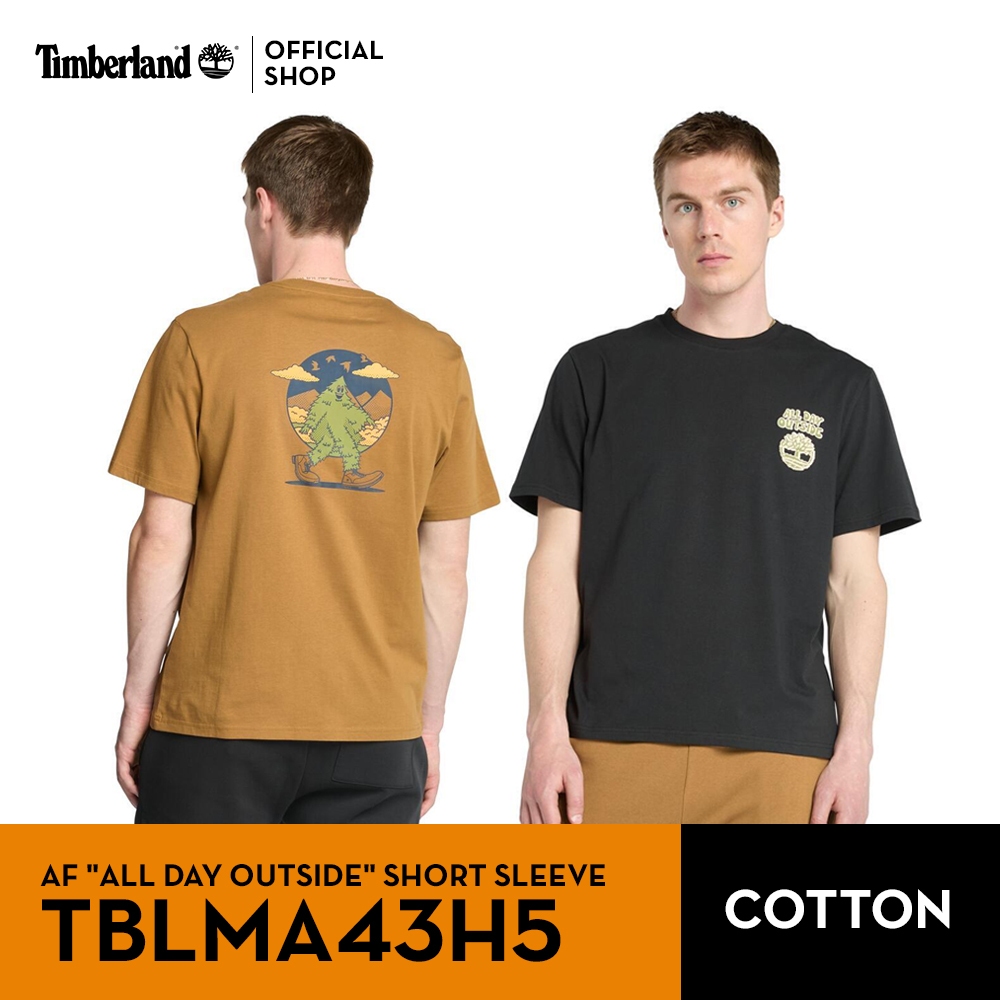 Timberland ALL GENDER AF "ALL DAY OUTSIDE" SHORT SLEEVE T-SHIRT เสื้อ ...