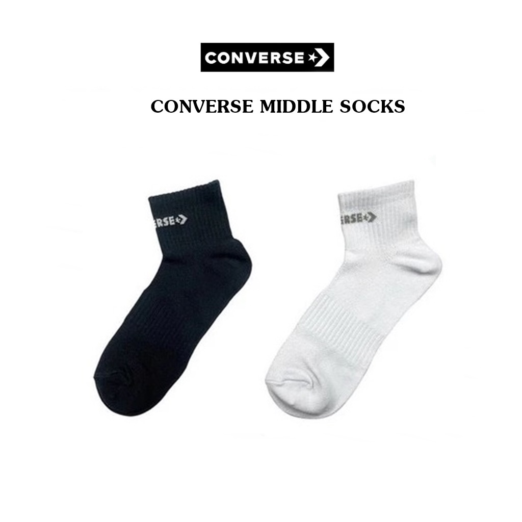 [ลด30% เก็บโค้ด 2509FASHDD] CONVERSE Middle Socks ถุงเท้า คอนเวิร์ส แท้ ...