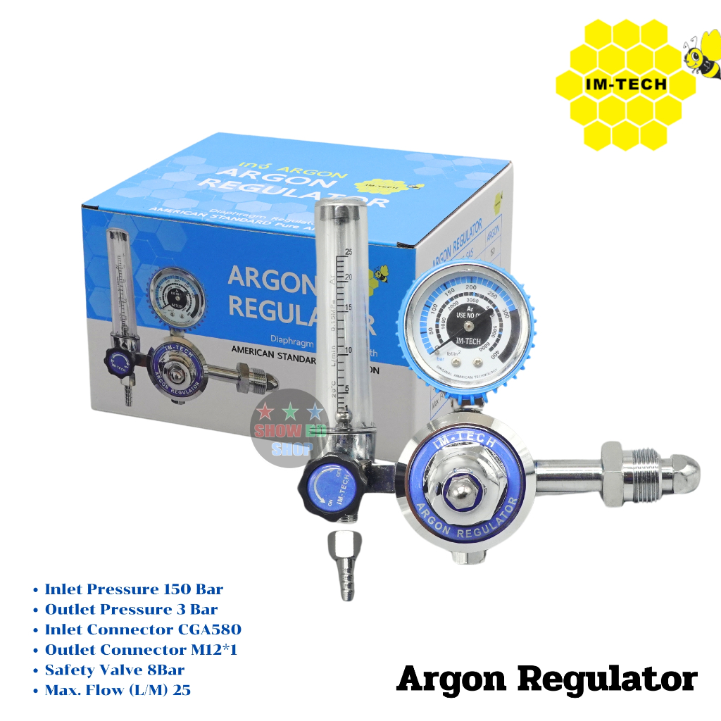 เกจ์อาร์กอน ยี่ห้อ IM-TECH Argon Regulator อิมเทค ใช้ปรับความดันและอัตราการไหลของแก๊ส Argon ...