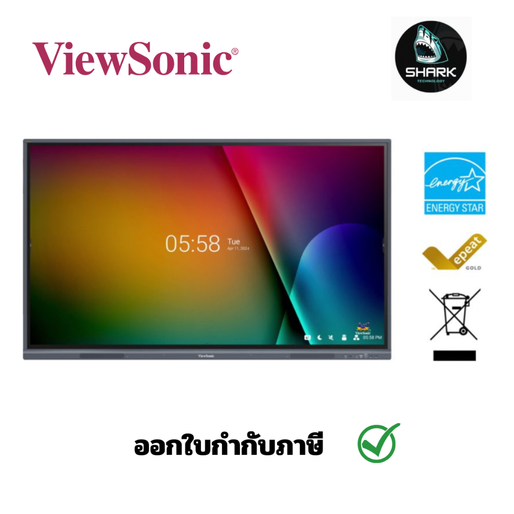 จอ VIEWSONIC VIEWBOARD IFP6533-G 65″ 4K INTERACTIVE ประกันศูนย์ ...