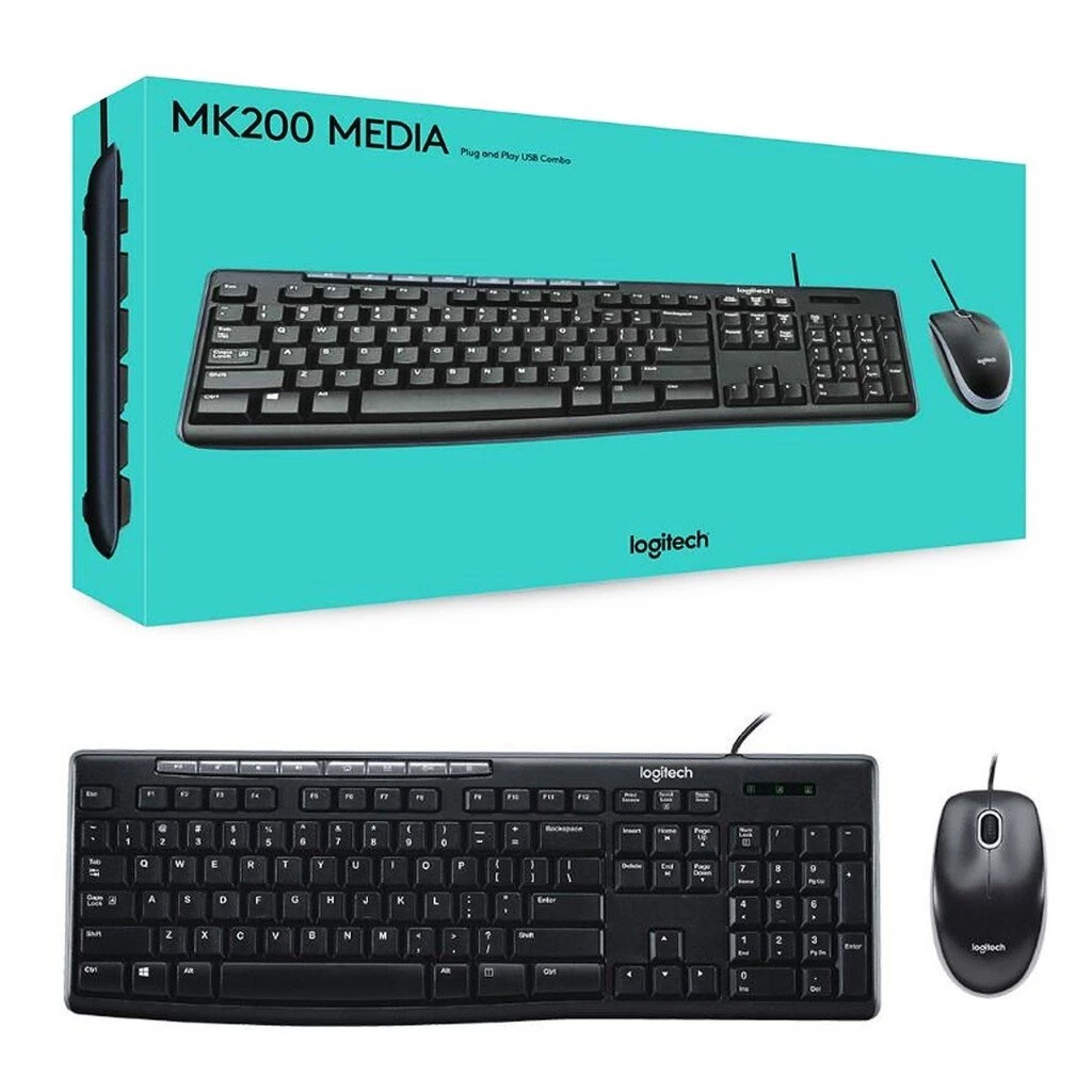 LOGITECH MK200 KEYBOARD MOUSE MEDIA DESKTOP คีย์ไทย-อังกฤษ รับประกัน ...