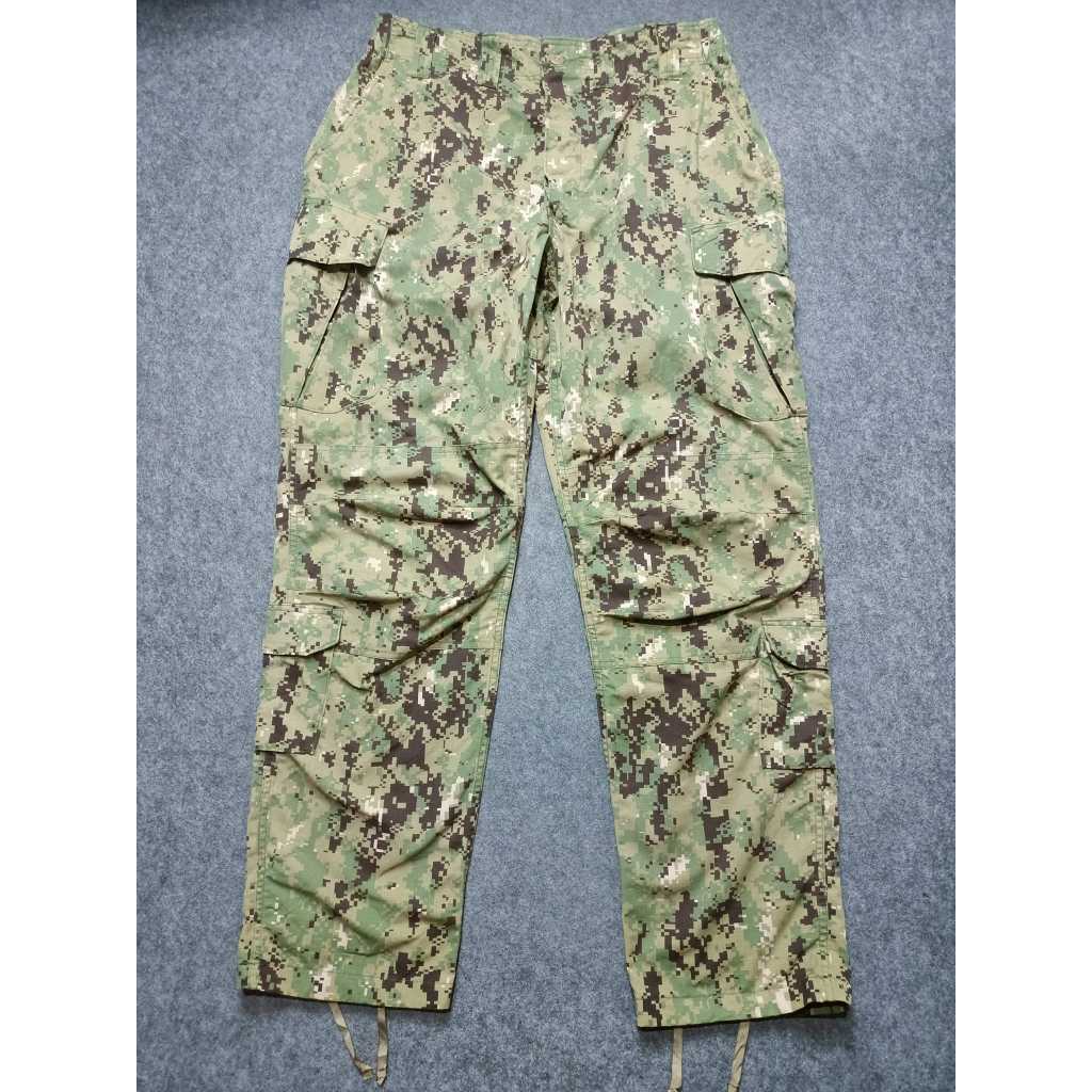 กางเกงทหาร US Navy Green AOR III AOR3 มีป้ายชื่อ กองทัพแท้ รอบเอวจริง ...