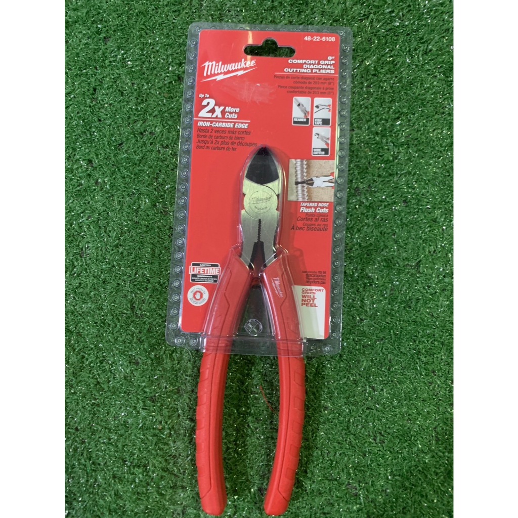 Milwaukee 48-22-6108 คีมตัดปากเฉียง ขนาด 8 นิ้ว | Shopee Thailand