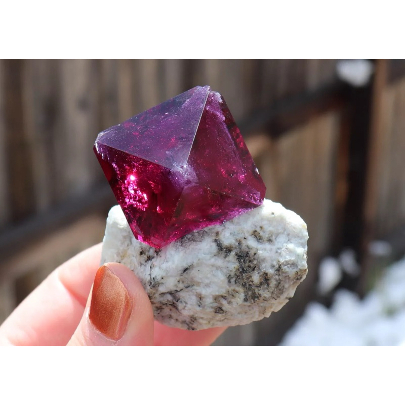 Chrome Alum Gemmy Purple Crystal On Matrix, Lab Grown Poland 5.4 Cm ...