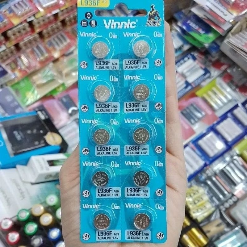 ถ่านกระดุม Vinnic L936F, LR936 1.5V แพค10ก้อน ของใหม่ ของแท้ | Shopee ...