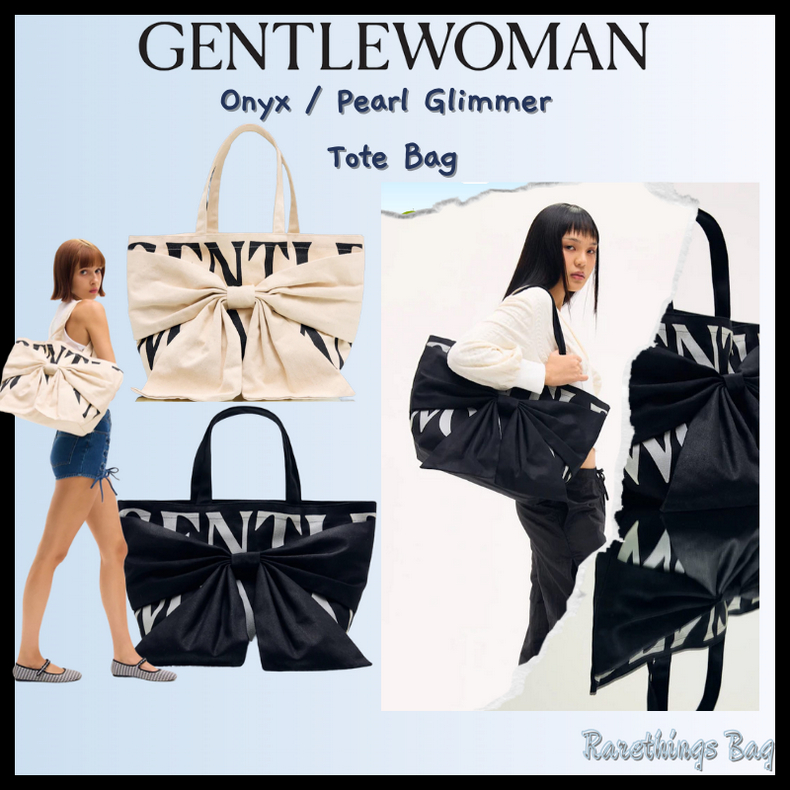 💥ส่วนลด 30%🔥พร้อมส่ง🔥แท้💯Gentlewoman Onyx / Pearl Glimmer Canvas Tote Bag กระเป๋า gentlewomen ...