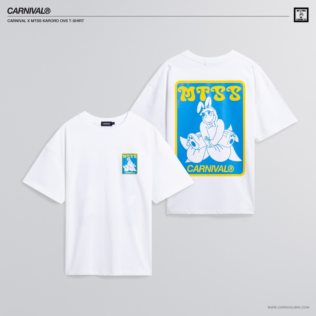 CARNIVAL CNVXMTSST003WH MTSS KARORO OVS T-SHIRT WHITE | Shopee Thailand