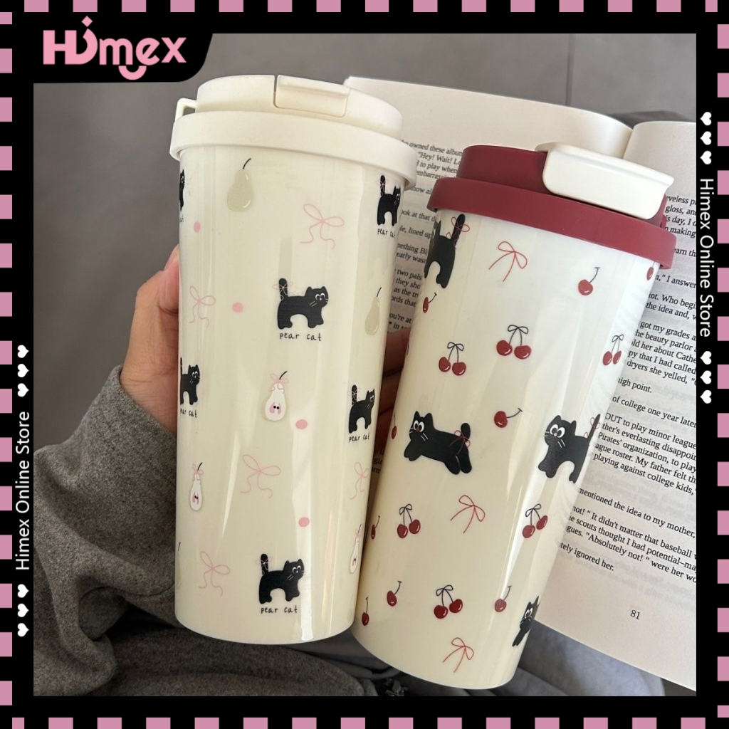 Himex แก้วพลาสติก ขวดน้ํา แก้วน่ารัก 500 มล 17oz พร้อมฝา | Shopee Thailand
