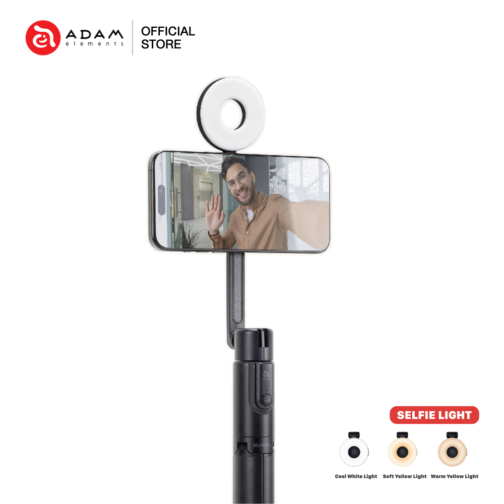 ไม้เซลฟี่ ADAM elements SELFIE Pro Wireless Bluetooth Tripod Selfie Stick with SELFIE Light ไม้ ...