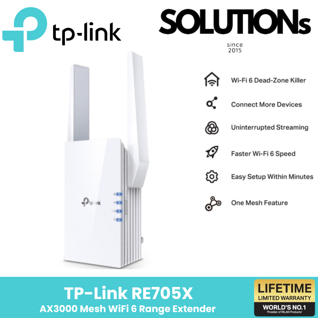 TP-Link RE705X AX3000 Mesh WiFi 6 Range Extender อุปกรณ์ขยายสัญญาณ แรง ...