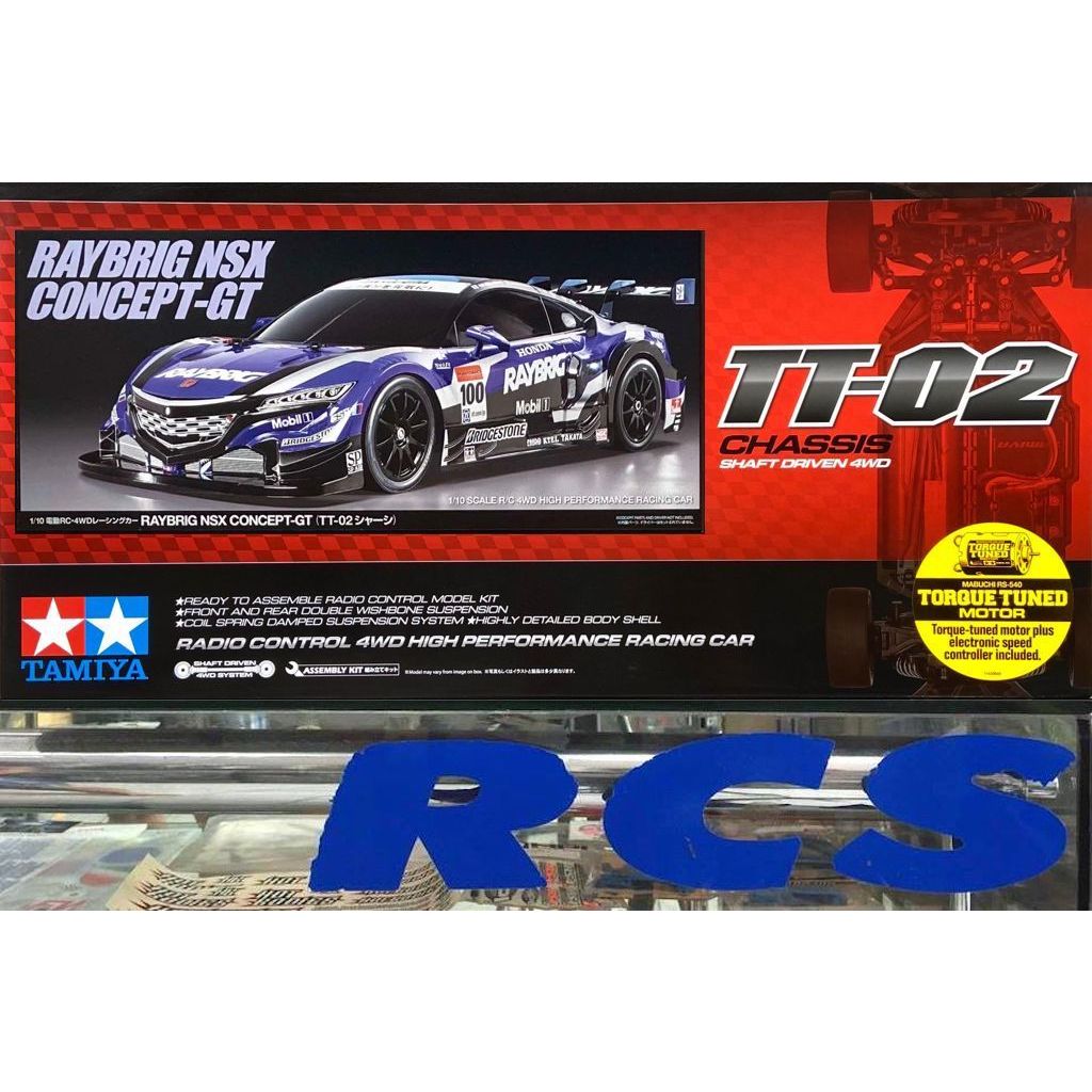 🏁 TAMIYA 58599 ชุดคิท TT-02 บอดี้ RAYBRIG NSX CONCEPT-GT ต้องไปสร้างและทำสีเอง | Shopee Thailand