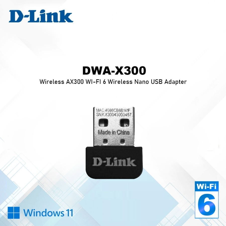 D-LINK (DWA-X300) Wireless AX300 WI-FI 6 Nano USB Adapter อุปกรณ์รับสัญญาณไวไฟ | Shopee Thailand