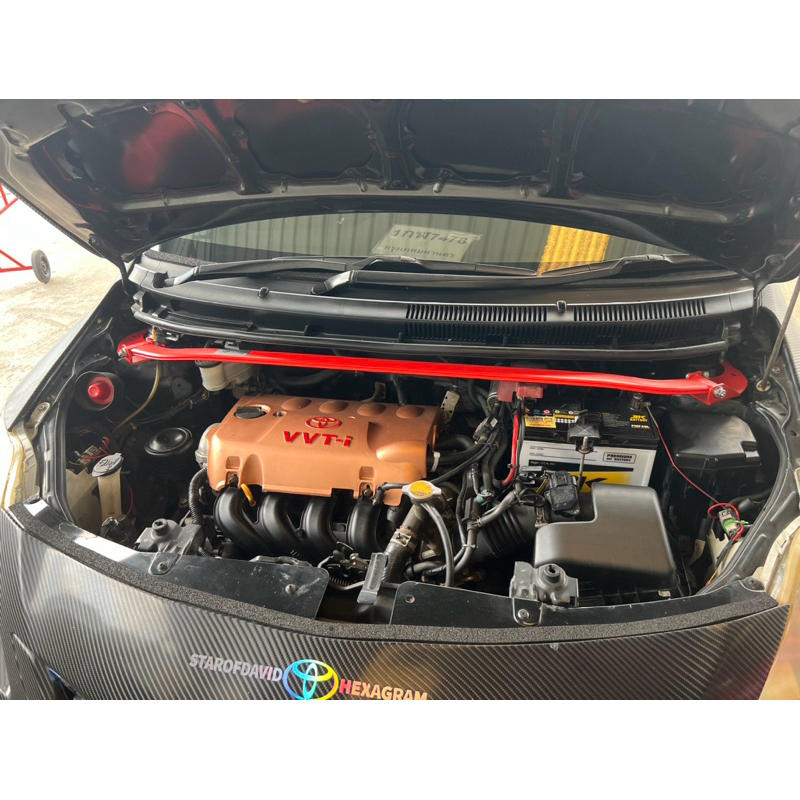ค้ำโช๊คหน้า HPD Racing ค้ำโช๊ค Yaris gen2ตรงรุ่น Toyota Yaris Gen2 2006 ...