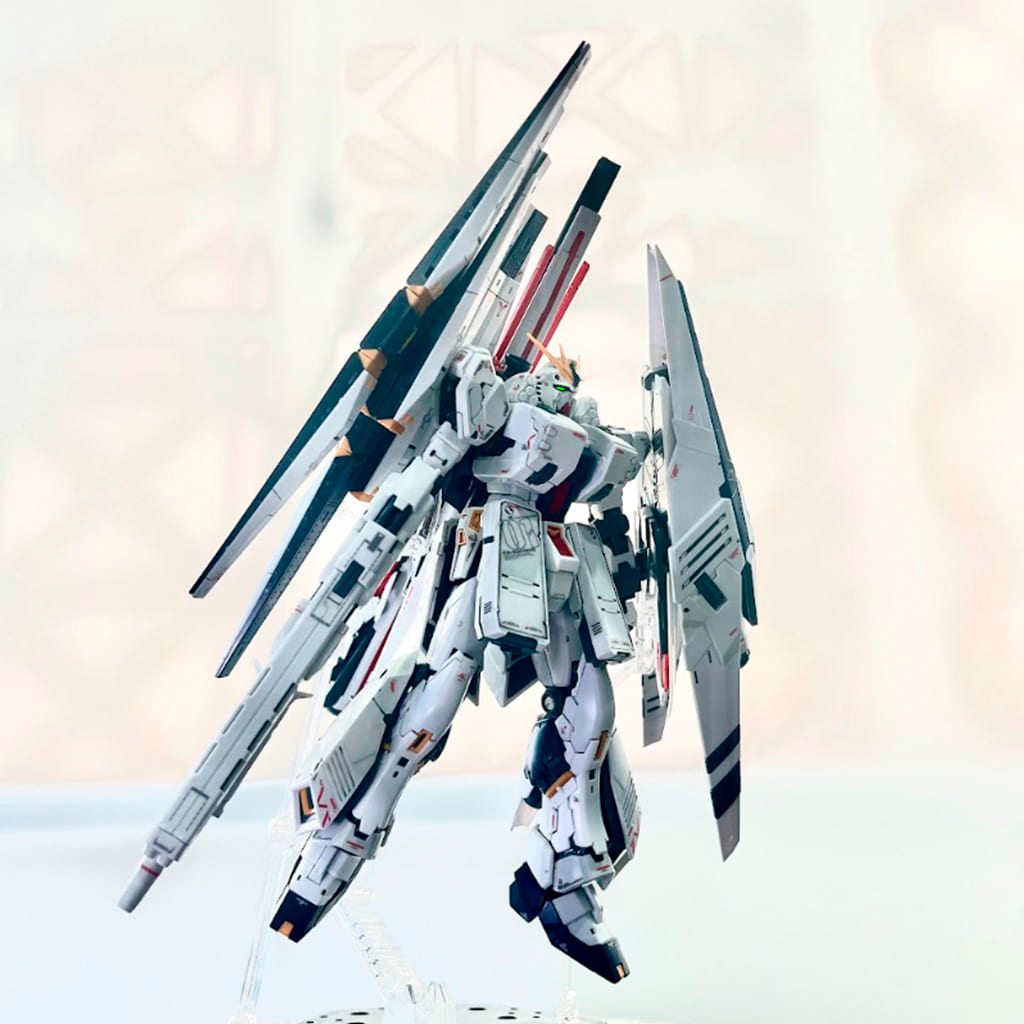 BANDAI - RG 1/144 Nu Gundam HWS + Fin Funnel Effect (แถม Long-range Fin Funnel งานจีน) มือ2 ...