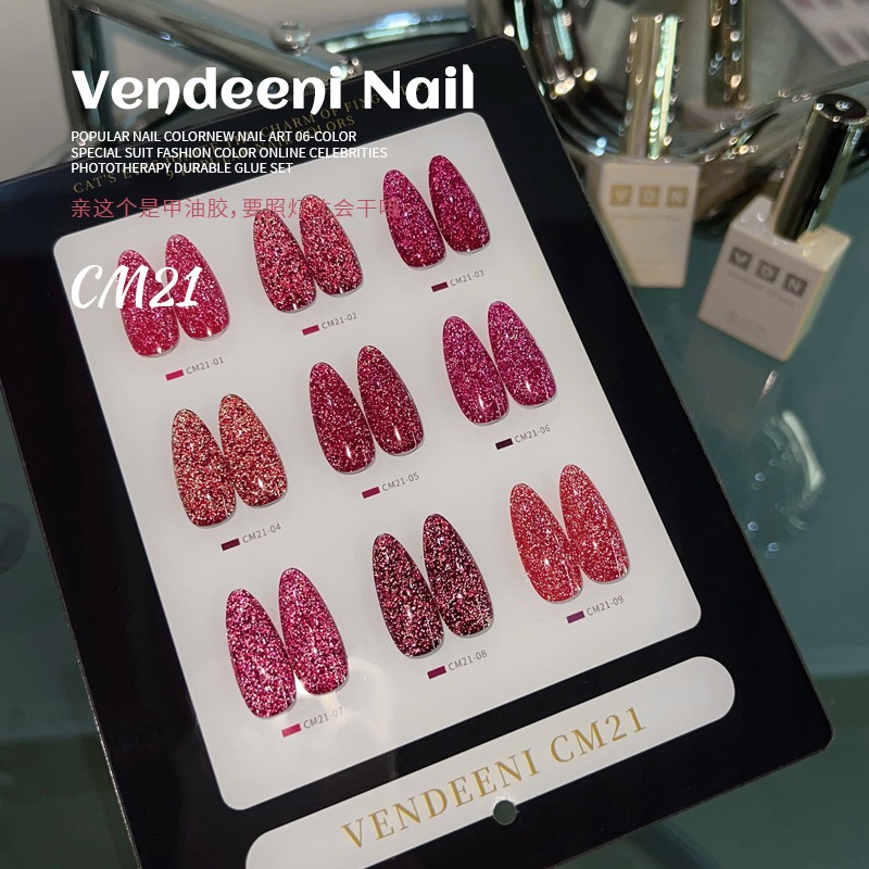 สีแฟลช โทนชมพู เซ็ต 9 สี แบรนด์ VENDEENI (cm21) | Shopee Thailand