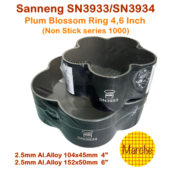 Sanneng SN3933/SN3934 Plum Blossom Ring(Non stick series 1000) พิมพ์ดอกซากุระ | Shopee Thailand