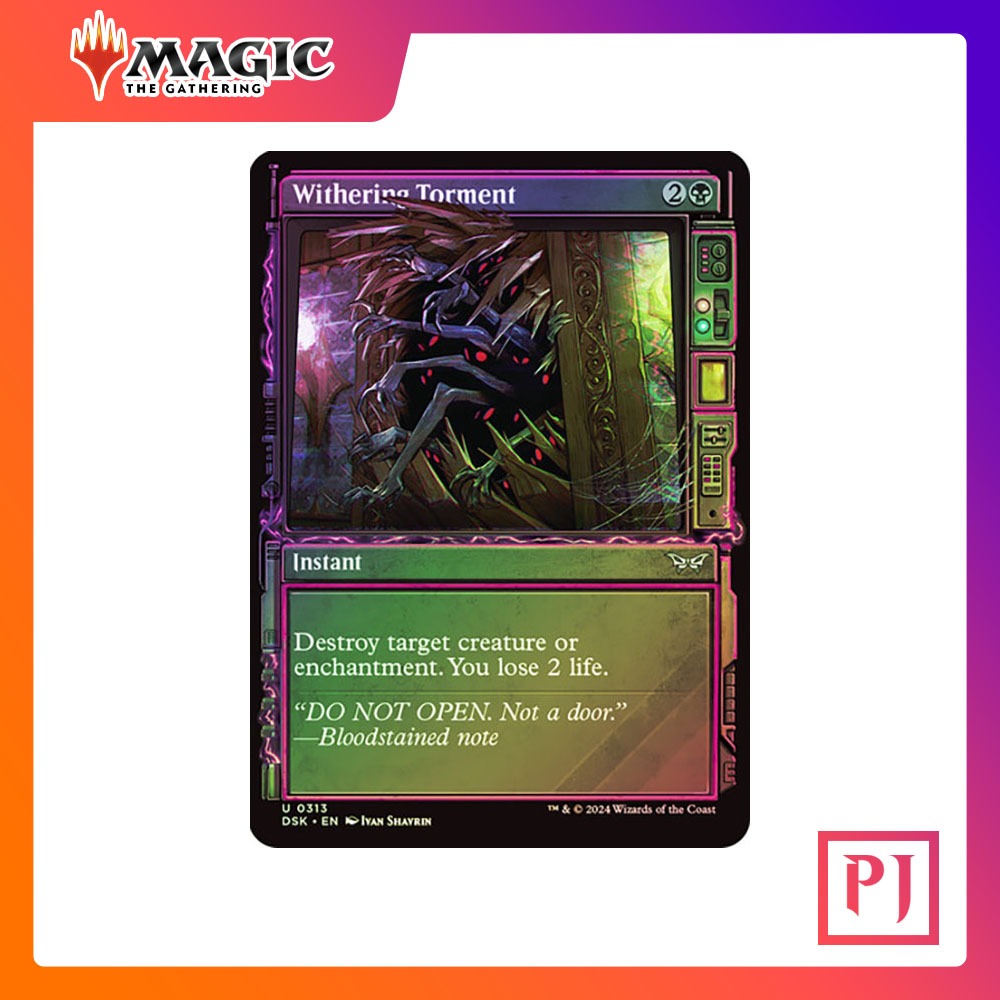 [MTG] Withering Torment (Showcase) [DSK] [BLACK] [UNCOM] [FOIL] [ENG] (การ์ดเมจิค / Magic the ...