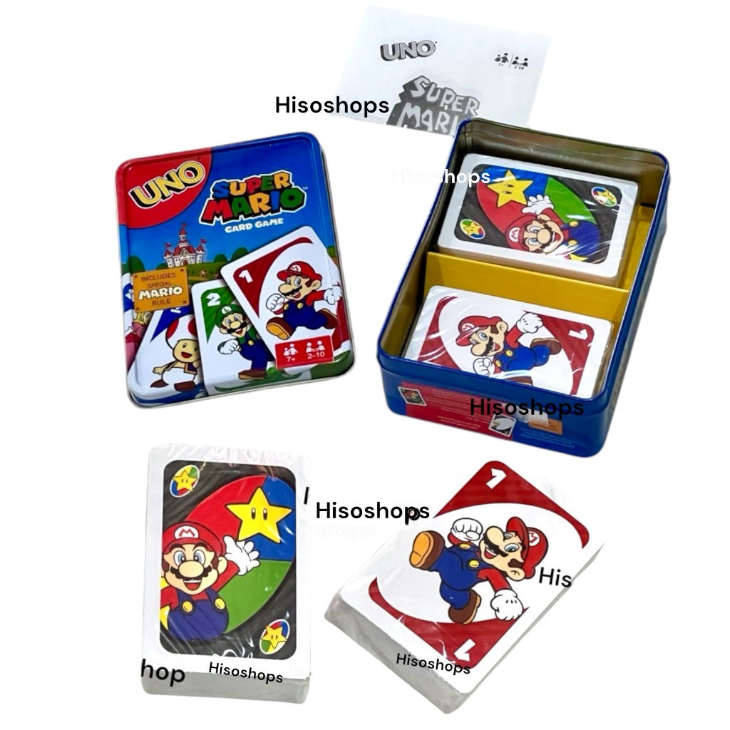 UNO MARIO อูโน่ มาริโอ้ กล่องเหล็ก เกมอูโน่ การ์ดแบบใหม่ พร้อมกล่อง ...