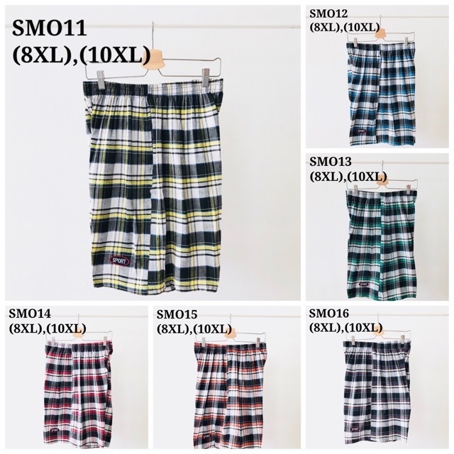 กางเกงขาสั้นชายลายสก็อต ทรงโอเวอร์ไซส์ (8XL,10XL) | Shopee Thailand