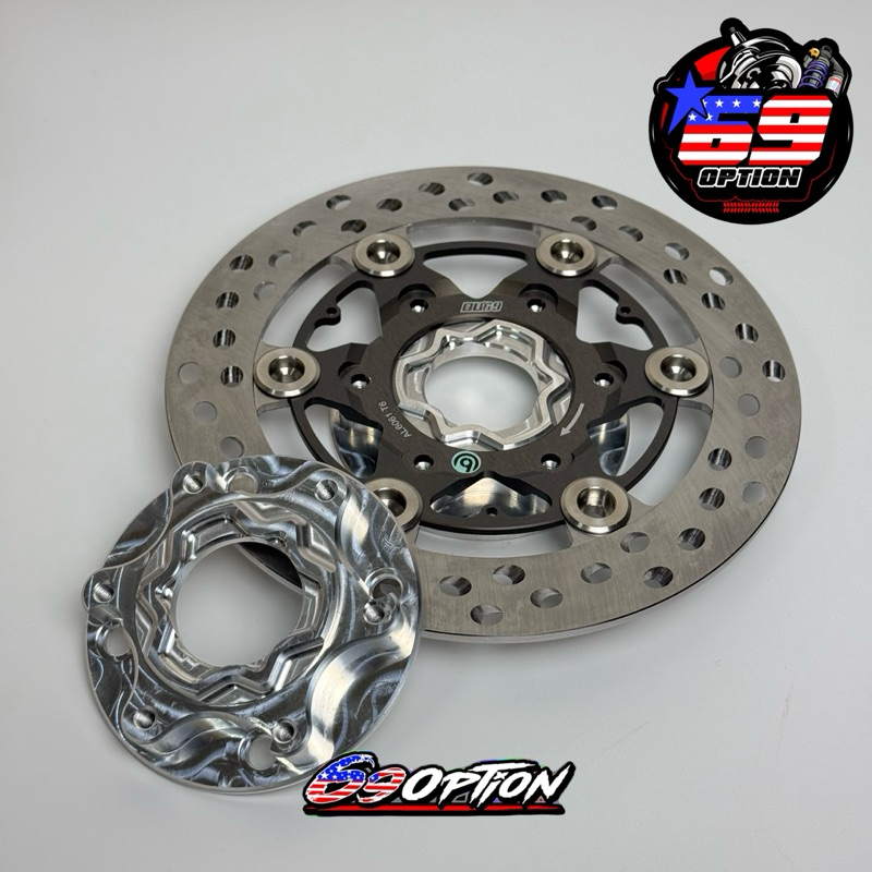 แผ่นรองจานTK BU69 ขนาดจาน 200มิล สำหรับเวฟ125R/S/iบังลม ไม่ต้องกลึงดุม ...