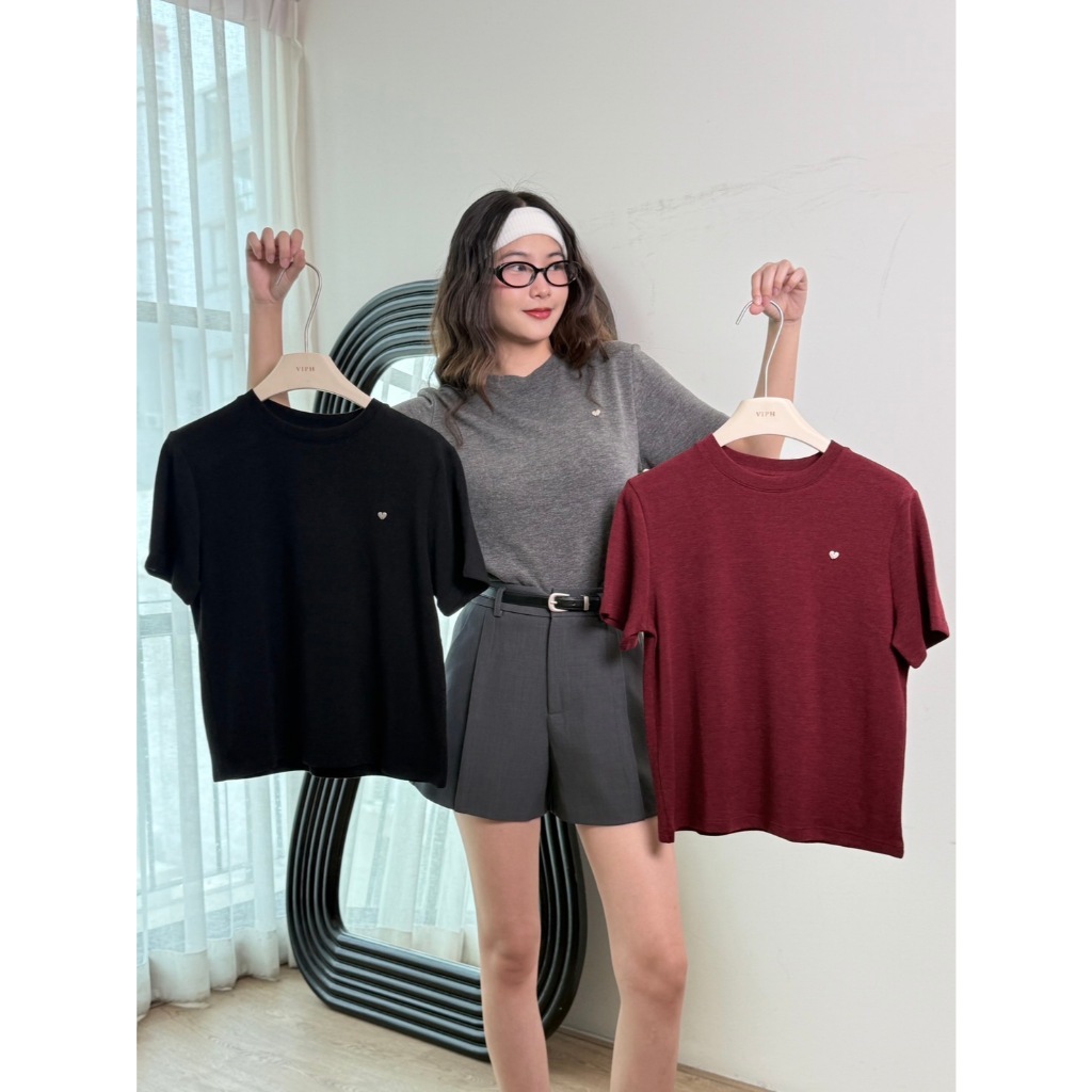 i263 (0196) เสื้อยืดคอกลม ปักอะไหล่ | Shopee Thailand