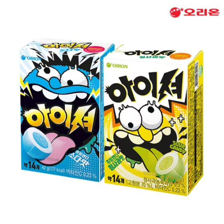 โอริอน อาอีชอ ลูกอมเปรี้ยว รสโซดาและแอปเปิ้ลเขียว ORION AISYEO 오리온 아이셔 ...