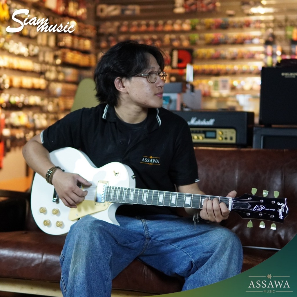 Siam Music กีต้าร์ไฟฟ้า ทรง LP จำนวน 22 เฟรต ปิ๊กอัพ HH รุ่น LP-77 | Shopee Thailand