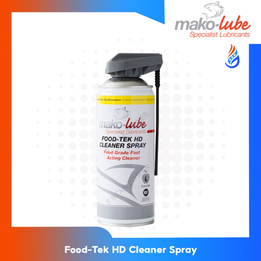 สเปรย์ฟู้ดเกรด Food Grade ทำความสะอาด Mako-Lube Food Tek HD Cleaner ...