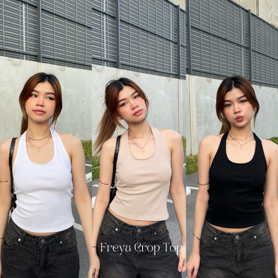 [New] Mygirlies - Freya Crop Top เสื้อครอปคล้องคอ ใส่ได้หลายแบบ ...
