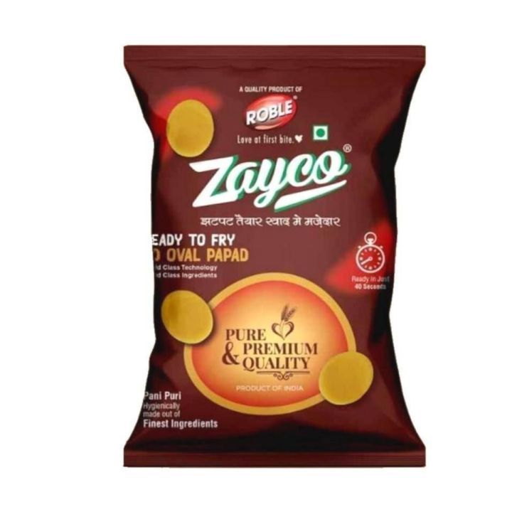Zayco Ready-to-Fry Oval Pani Puri Papads 1kg | Shopee Thailand