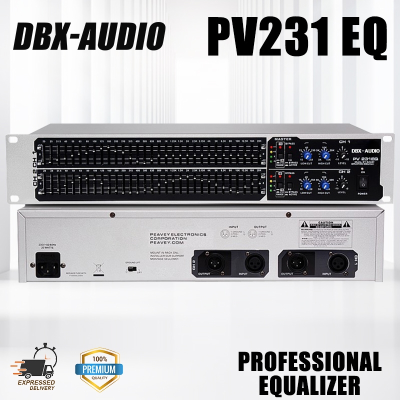 DBX-AUDIO PV231 Dual 31-segment EQ อีควอไลเซอร์ การแสดงบนเวที KTV bar พบกับอุปกรณ์เครื่องเสียง ...