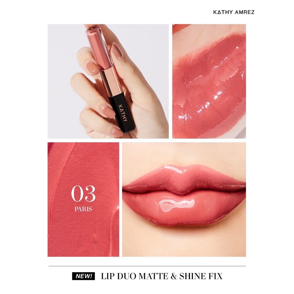 KATHY AMREZ LIP DUO MATTE & SHINE FIX ลิปดูโอ แมทแอนด์ชายน์ ฟิกซ์ ลิปดู ...