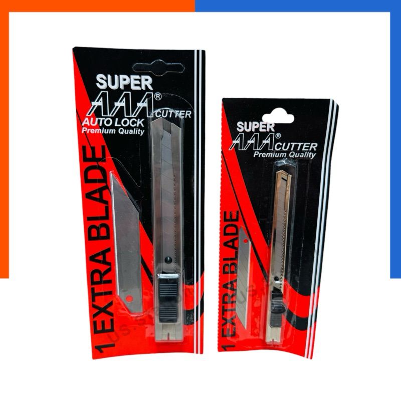 คัตเตอร์ Super AAA / SSS มีดคัตเตอร์ ใหญ่/เล็ก แถมใบมีด 30/45องศา คัตเต ...