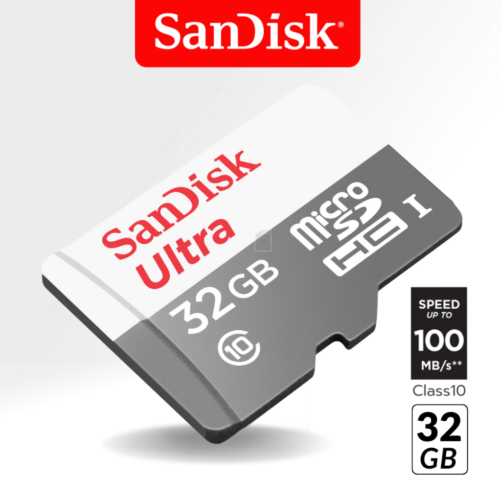 Sandisk Micro SD Card SDHC Ultra Class10 32GB อ่าน100MB/S (SDSQUNR-032G-GN3MN) เมมโมรี่ TF card ...