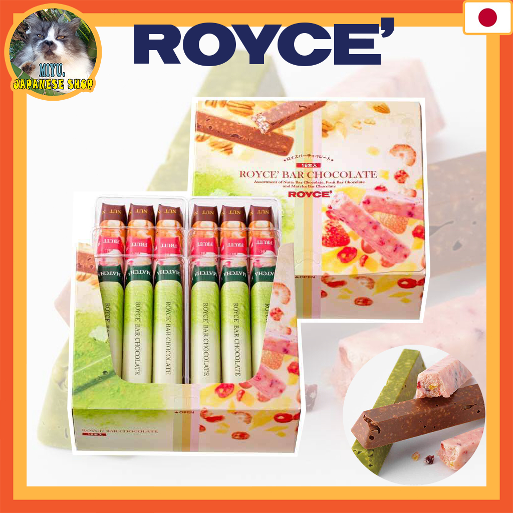 HOKKAIDO ROYCE' Royce Bar Chocolate, [Assortment of 3 types] [Nutty Bar ...