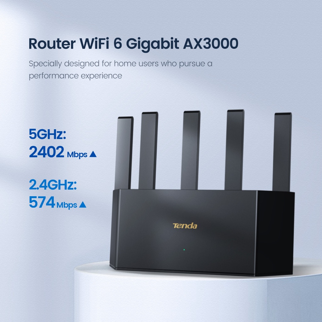 Tenda RX12L Pro Gigabit เราเตอร์ AX3000 Dual Band Wifi 6 Router เร้าเต ...