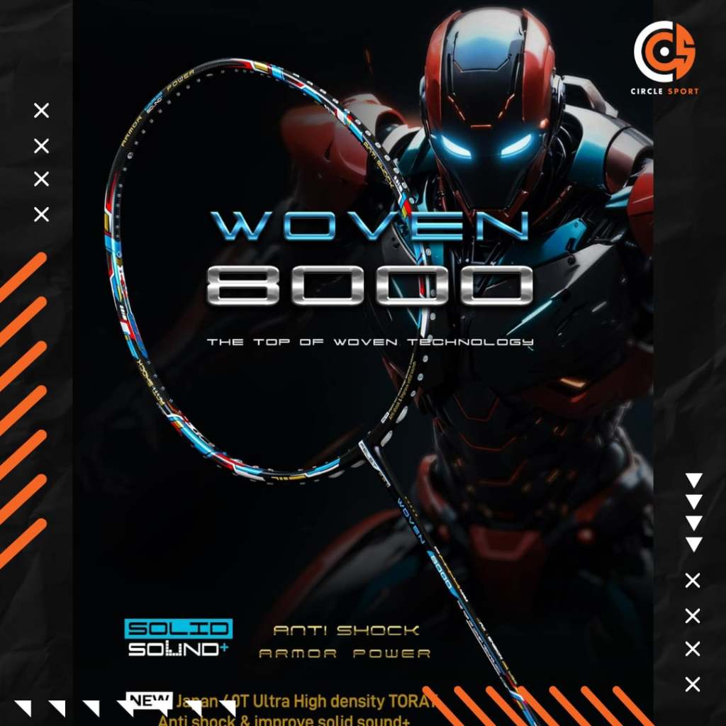 FELET WOVEN 8000 (3U / 4U) สามารถขึ้นเอ็นได้ถึง 38LBS ไม้แบดมินตัน (สินค้าลิขสิทธิ์แท้ 100% ...
