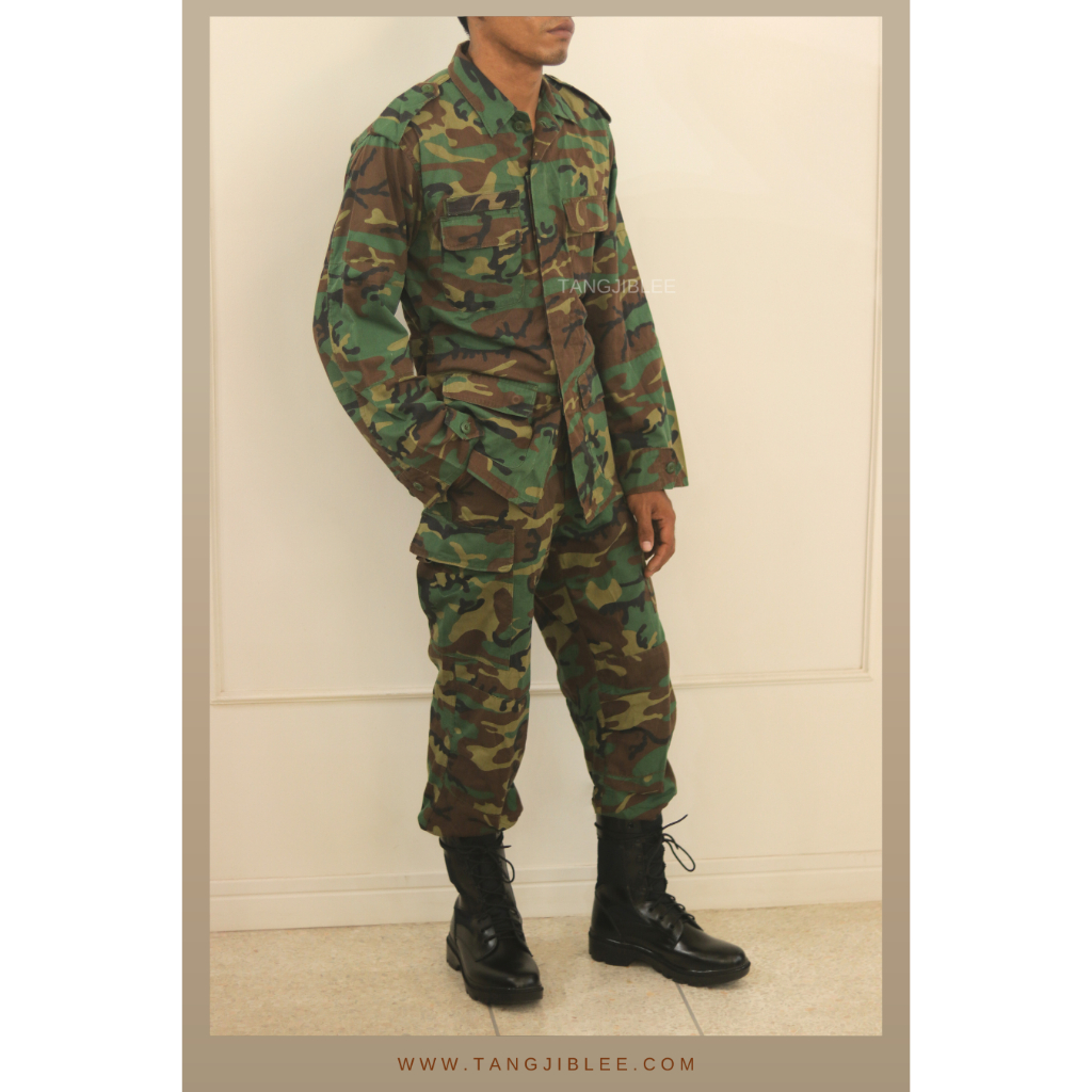 (มือสอง) ชุดทหารสิงคโปร์ ลายพราง WOODLAND SAF No.4 Uniforms | Shopee ...