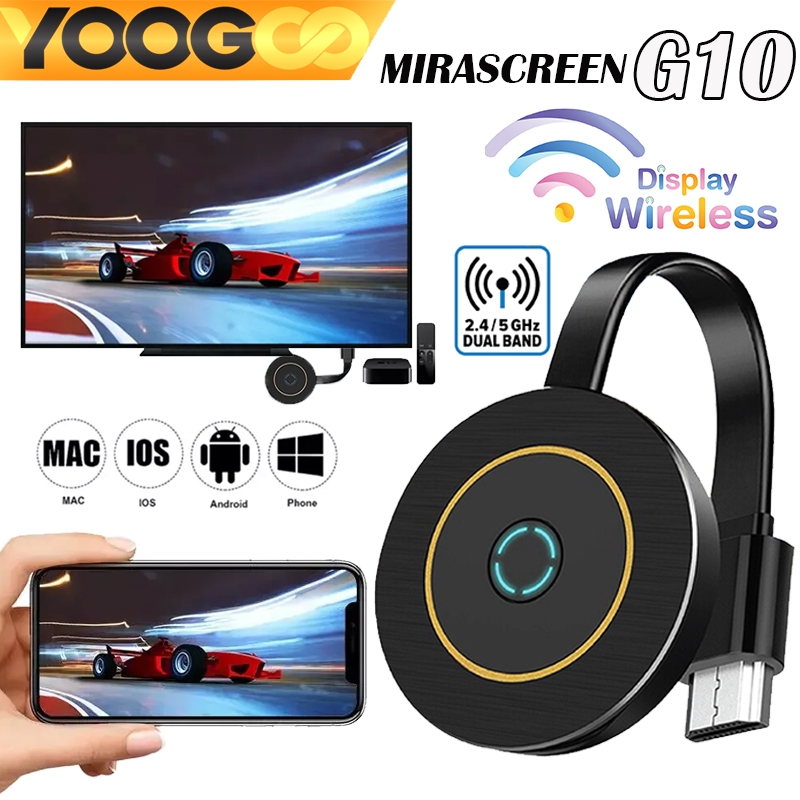 YOOGOO Ultra HD 4K อุปกรณ์สะท้อนหน้าจอแบบไร้สาย 5G Dual Band HDMI ...