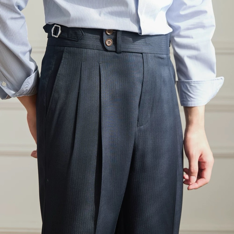 Mallago Men กางเกงClassic Navy กระบอกเล็ก | Shopee Thailand