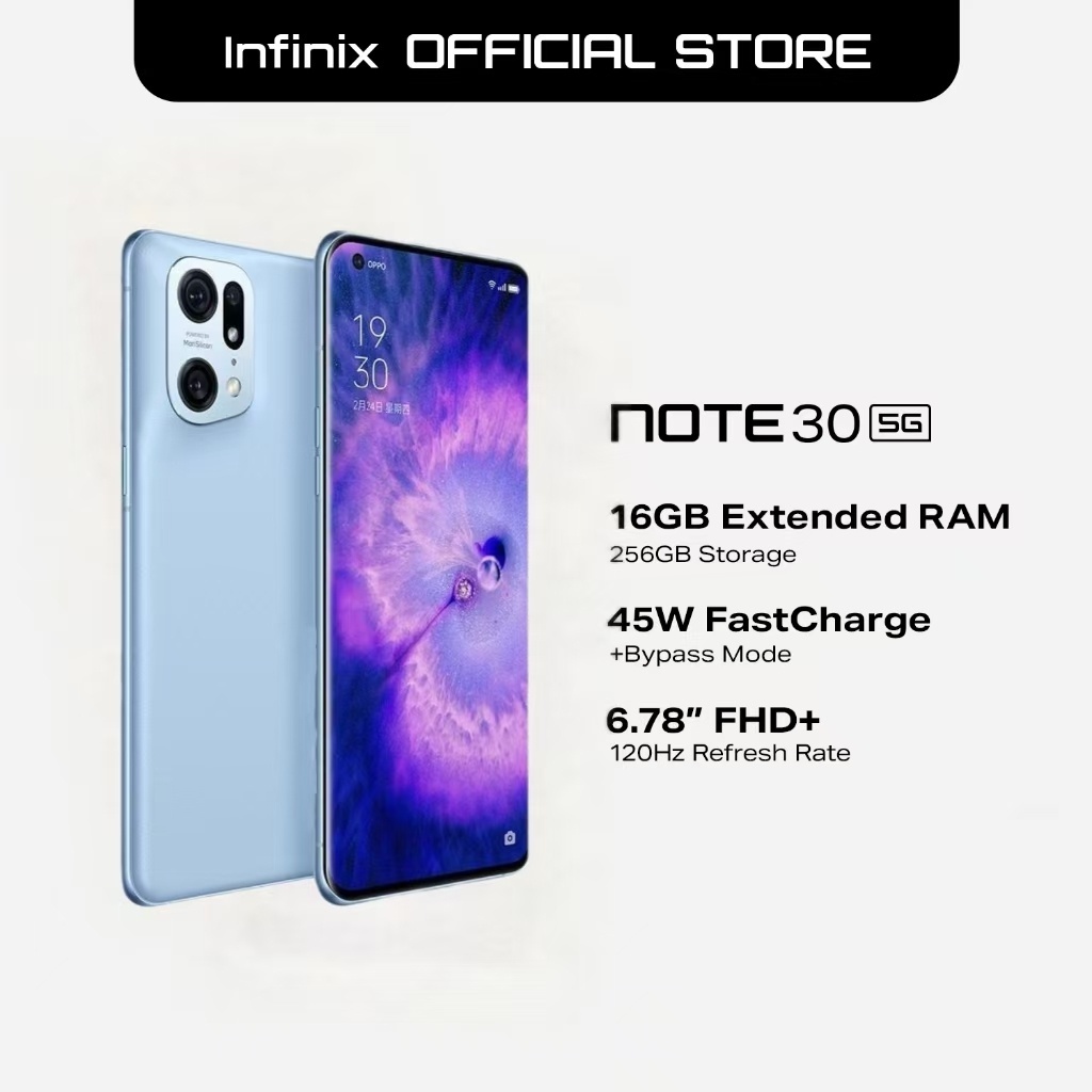 Infinix NOTE 30 5Gสมาร์ทโฟน 6.78" FHD+ 120Hz 16+512GB ชิปเซ็ตหน้าจอ ...