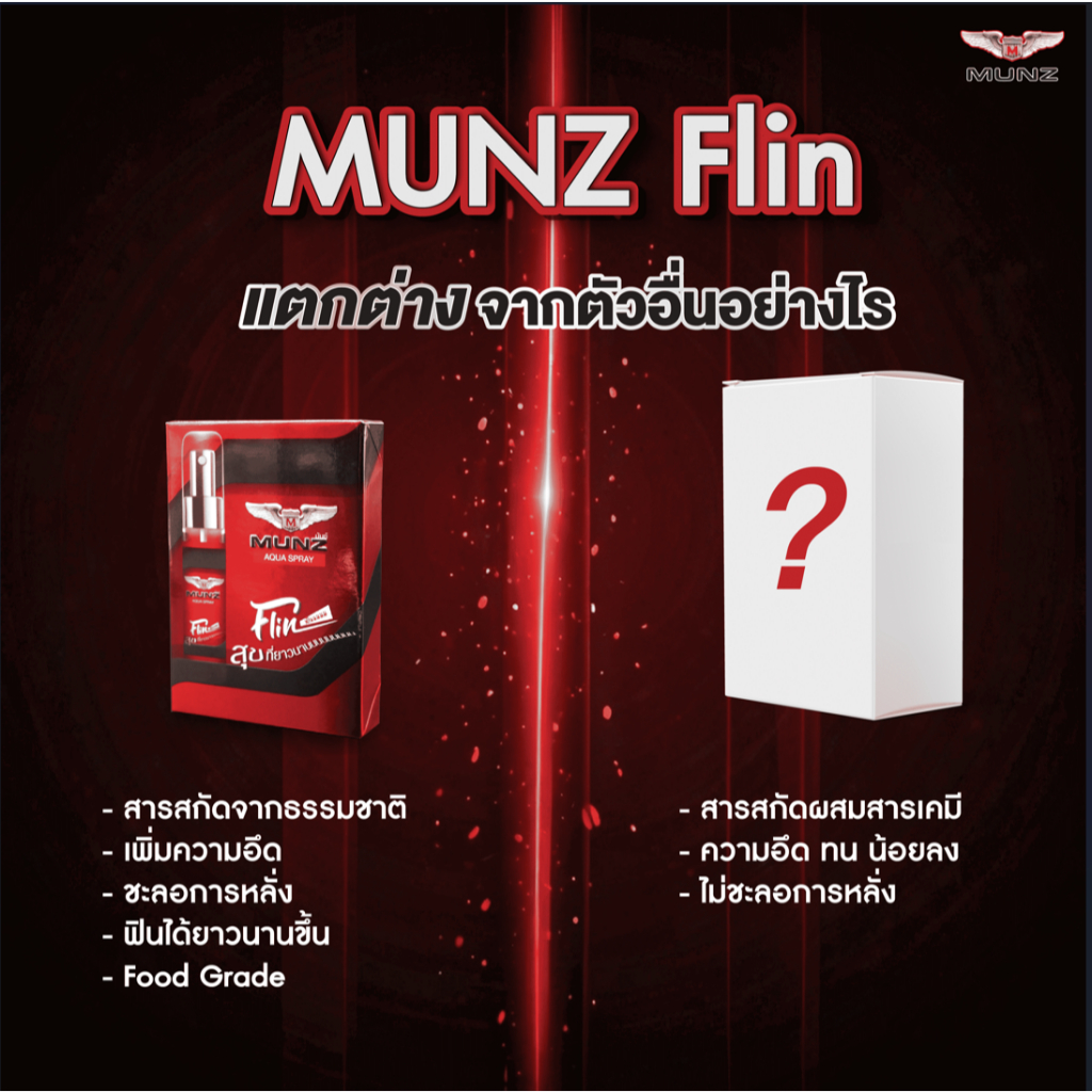 Munz Flin สเปรย์ชะลอกาsหลั่ง กลิ่นฟีโรโมน 1 ขวด | Shopee Thailand